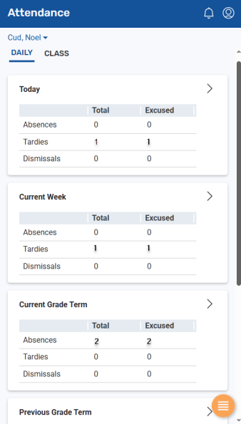 Viewing Student Attendance